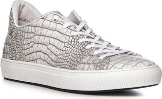 Rosso E Nero Herren Sneaker wei&szlig; Leder