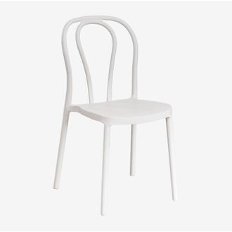 Sklum Sklum - Chaise de salle à manger empilable en polypropylène Mizzi Blanc Gardenia