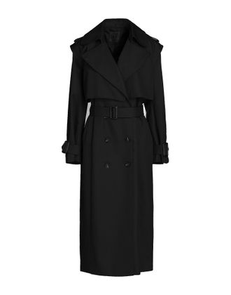 8 by YOOX DOUBLE-BREASTED COTTON TWILL OVERCOAT