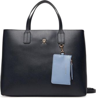 Tommy Hilfiger Handtasche Th Icon Satchel AW0AW17683 Dunkelblau