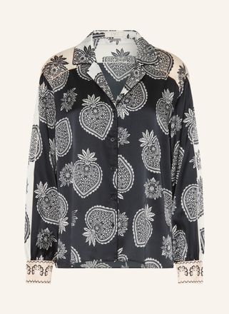 IVI Collection Ivi Collection Blusenshirt Mit Seide blau