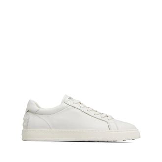 Tod's Homme, Chaussures, Blanc, Taille: 43 EU Baskets Blancs en Cuir avec D&eacute;tail Clou