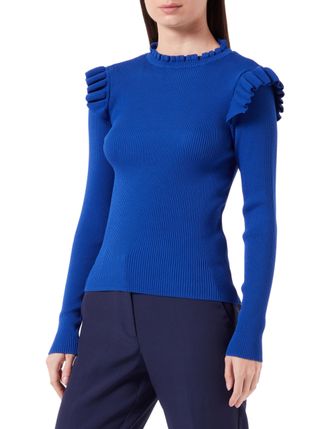 Only ONLSIA Sally Ruffle LS Pullover KNT NOOS