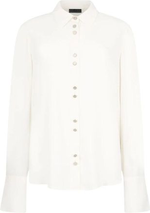 Liu Jo Femme, Blouses et Chemises, Beige, Taille: 36 FR Chemise avec boutons logo