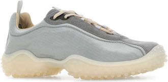 Miu Miu Nylon and Leather Flat - Gray