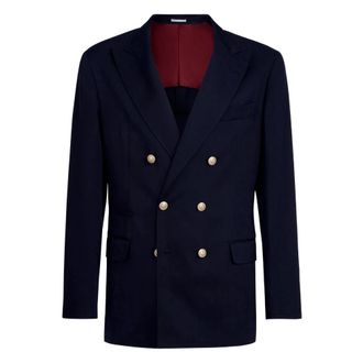 Brunello Cucinelli Twill Unconstructed Blazer - - Jackets - Herren - Blau - 2XL