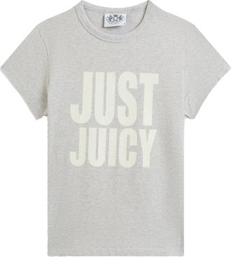 Juicy Couture Damen Hilton T-Shirt, Silver Marl, Small