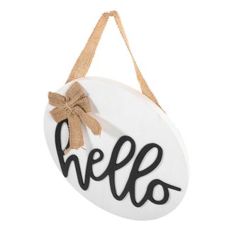 Garneck Holz Willkommensschild Türschild Zum Aufhängen Für Haustür Zimmertür Mit Kordel Für Dekoration An Wand Eingang Oder Drinnen