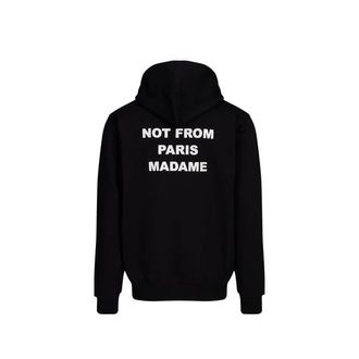 Dr&ocirc;le de Monsieur Hoodie ample Slogan en coton molleton