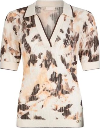 Liu Jo Femme, Tops, Multicolore, Taille: 38 FR Polo &agrave; d&eacute;tails brod&eacute;s