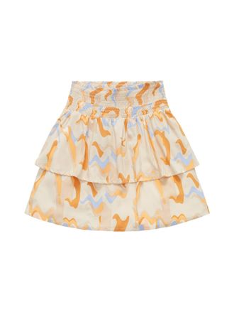 Tom Tailor Damen 1036620 Mini Volant Rock, 31705-Abstract Neutral Print, S