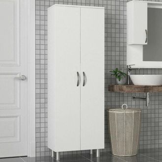 Pier Import Meuble colonne salle de bains blanc 2 portes H 173, 6 cm JENA