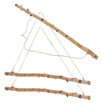 Amosfun Dekorative Holzst&auml;be 3 St&uuml;ck Rustikale Wanddeko f&uuml;r Wohnzimmer Schlafzimmer Esszimmer mit Einfacher Montage