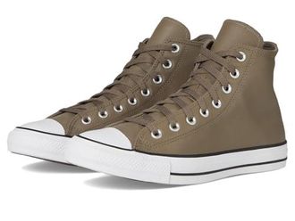 Converse Chuck Taylor All Star Baskets Montantes en Cuir Unisexe pour Adulte, Taupe Classique/mati&egrave;re fonc&eacute;e, 13.5 Women/11.5 Men