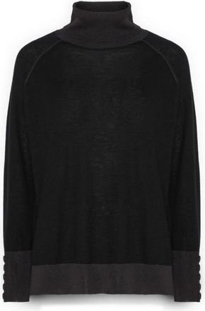 Elena Miro Femme, Pulls, Noir, Taille: 40 FR Pull &agrave; col roul&eacute; doux au toucher