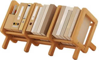 Generico B&uuml;cherregal f&uuml;r Schreibtisch, Tischregal, einziehbar, aus Holz, dekorativ, f&uuml;r Wohnzimmer, B&uuml;ro, Zuhause, Kinderecke