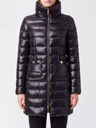 Herno Doudoune longue en nylon d&eacute;perlant avec col montant et coupe slim