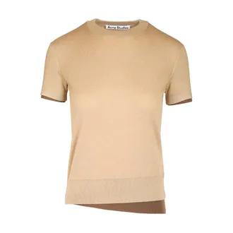 Acne Studios Layered Kurzarmpullover - - Knitwear - Damen - Beige - XS