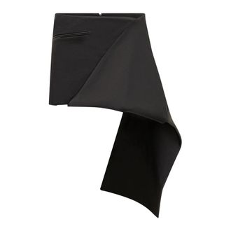 Courr&egrave;ges Folded Satin Mini Skirt - - Skirts - Damen - Schwarzk - S