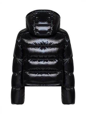 Moncler Womens Short Down Jacket Niveole Black Polyamide Puffer