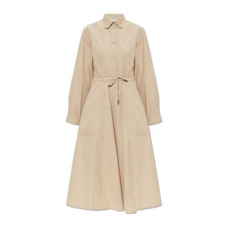 Moncler Kleid mit Kordelzug in der Taille - - Dresses - Damen - Beige - 2XS