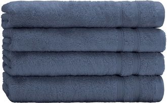 Top Fuel Fashion 4er Pack Gästetuch Bambus 26007 50x100 cm Frottier Bambus/Baumwolle Rauchblau (blau)