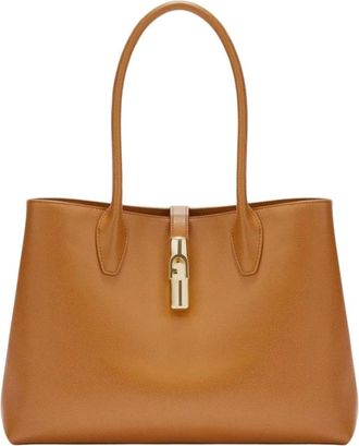 Furla Femme, Sacs, Brun, Taille: ONE Size Goccia Tote M