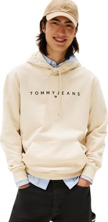 Tommy Jeans Herren TJM Reg Linear Logo Hoodie EXT Dm0dm20746 Kapuzenpullover, Beige (Desert Sand Dune), S EU
