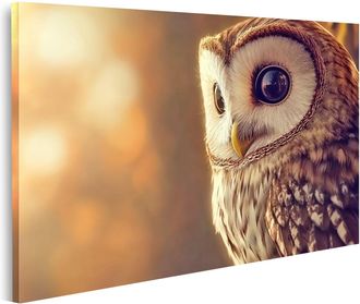 Islandburner Bild auf Leinwand Eule Im Sonnenuntergang Waldstimmung Naturfotografie Schönheit Bilder Wandbilder Poster