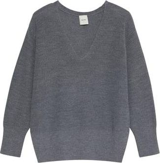 Calvin Klein Pull col V en laine m&eacute;lang&eacute;e