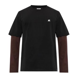 Courr&egrave;ges Langarm-T-Shirt - - Tops - Herren - Schwarzk - M