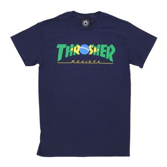 Thrasher Homme, Tops, Bleu, Taille: XL Br&eacute;sil Marine Tee T-shirt Homme