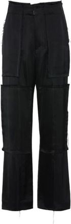 Maison Margiela Homme, Pantalons, Noir, Taille: M Wide Pantalons