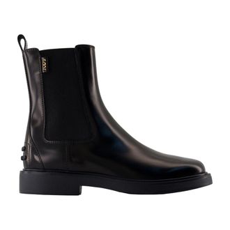 Tod's Leather Chelsea Boots - Black