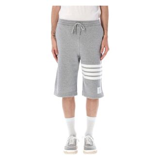 Thom Browne Homme, Shorts, Gris, Taille: 2XL Classic Loopback 4-Bar Sweatshorts
