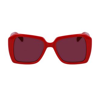 Karl Lagerfeld Logo-Sonnenbrille f&uuml;r Herren/Damen Unisex (Rot)
