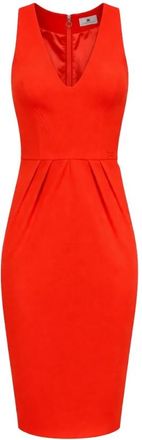 Elisabetta Franchi Femme, Robes, Rouge, Taille: 38 FR Abito in crepe leggero