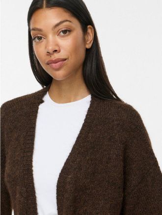 Vila Strickjacke VILAMPE OPEN L/S KNIT CARDIGAN-NOOS Materialmix, normal geschnitten