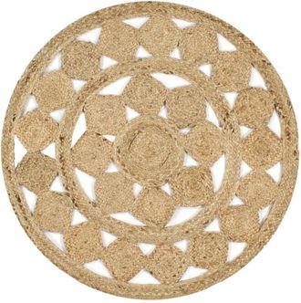 vidaXL Tapis fait &agrave; la main Jute tress&eacute;e 150 cm Vidaxl