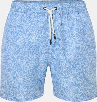 04651/ Herren - Badeshorts Seamap blau/wei&szlig; gemustert