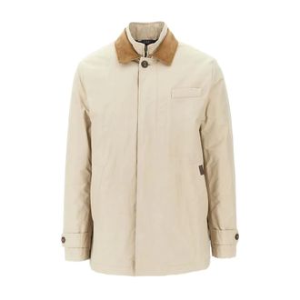 Fay Homme, Vestes, Beige, Taille: M Veste de terrain rembourr&eacute;e en m&eacute;lange de coton