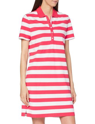 Brax Brax Damen Style Gweneth Dresses Piqu&eacute; Stripes Baumwollkleid Polokragen Gestreift Kleid, Summer, Medium (Herstellergr&ouml;&szlig;e: 38)