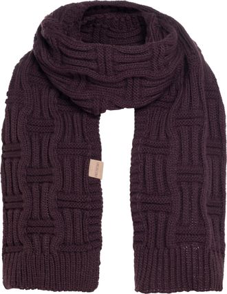 Knit Factory Bobby Schal - Grob Gestrickter Schal - F&uuml;r Damen und Herren - Winter Strickschal mit Wolle - Hochwertige Qualit&auml;t - Aubergine
