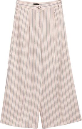 Liu Jo Femme, Pantalons, Brun, Taille: 38 FR Pantalon Palazzo Ray&eacute;