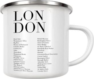 artboxONE Emaille Tasse London Monuments von Cristina Castro Moral - Emaille Becher Städte