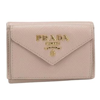 Prada Portefeuille Pre-owned &agrave; trois volets - Femme - Pre-owned - Beige - Taille: ONE Size