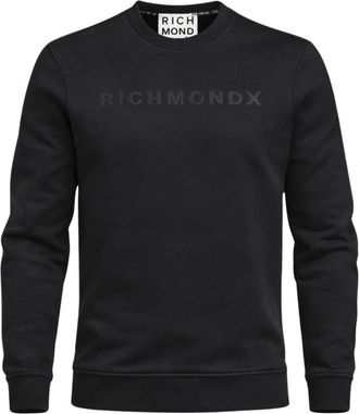 John Richmond Homme, Sweatshirts et sweats &agrave; capuche, Noir, Taille: L Felpa SweaT-shirt