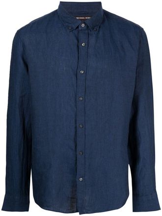 Michael Kors chemise en lin - Bleu