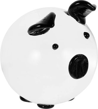 Cabilock Kristallglas Schwein Figur Glastierstatue Kleine Glasschwein-Ornament F&uuml;r Wohnzimmer Schreibtisch Dekoration
