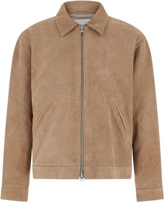 Nn.07 Petrus Wildlederjacke - - Jackets - Herren - Beige - M